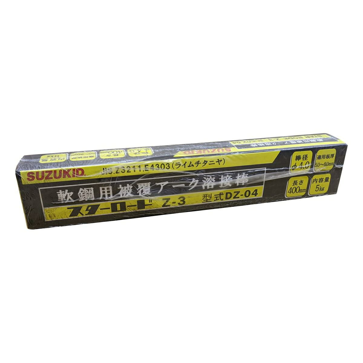 仕様 棒径:4.0 適用板厚:5.0mm~8.0mm 長さ:400mm 内容量:5kg 商品説明 一般軟鋼用溶接棒。 ライムチタニア系・JIS/D4303相当。 安定したアークで再アーク性に優れています。 ご使用の溶接機の容量と溶接対象物等...