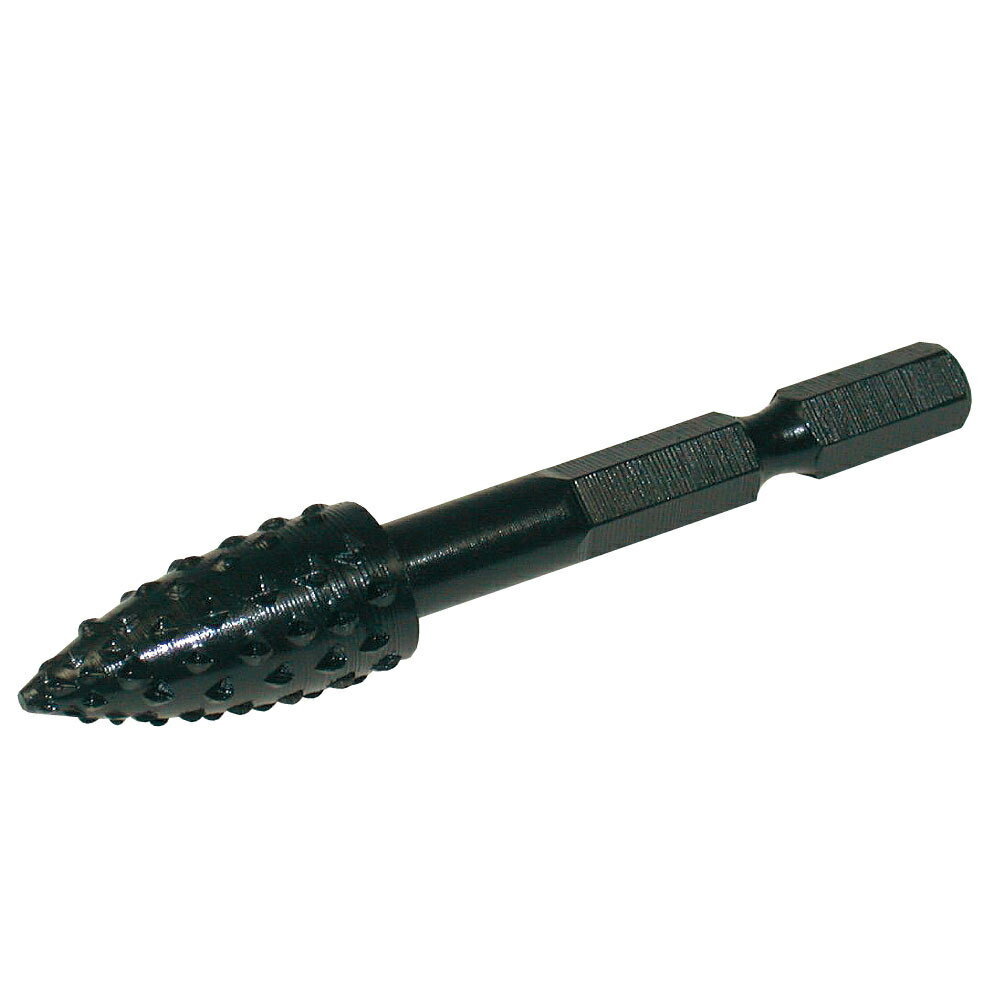 仕様 やすり部サイズ(約):φ13×25mm 形状:トンガリ型 やすり目の種別:イバラ目 軸径:6.35mm六角軸 最高回転数:30000min-1 製品サイズ(mm) 幅×奥行×高さ:13×13×68 製品重量(g) 31 商品説明 木彫...