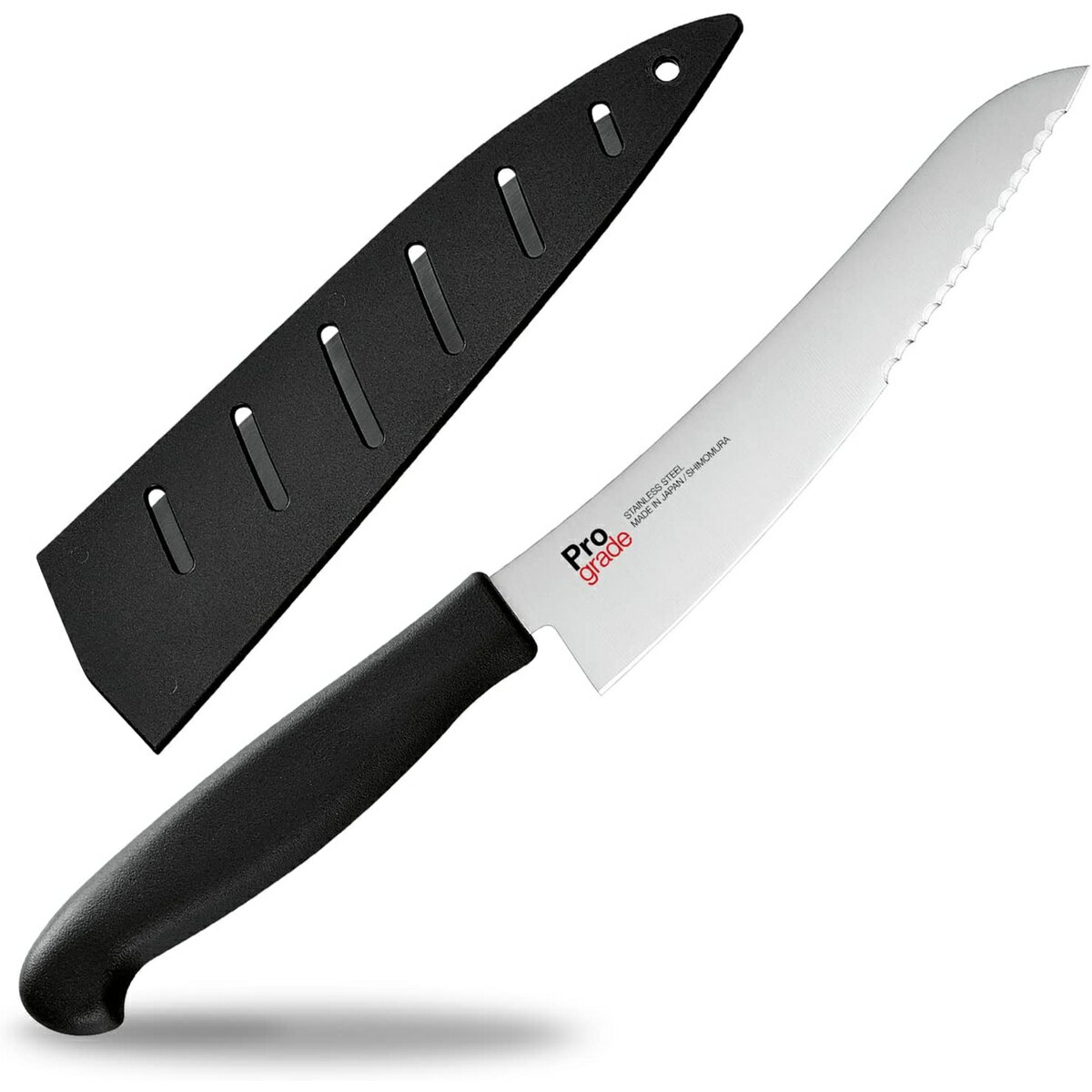 仕様 用途:波刃でホットサンドや鶏肉を、ストレート刃で野菜や果物のカットに サイズ(約):40×15×長さ270mm(鞘含む) 材質:刀身/モリブデンバナジウムステンレス刃物鋼、柄/熱可塑性エラストマー、サヤ/ポリプロピレン 刃渡り(約):...