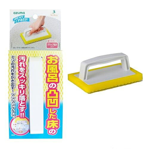 仕様 サイズ(約):単体10×16×7cm、パッケージ込10×25×7cm 重量(約):70g 耐熱温度:70℃ 材質:スポンジ / ポリウレタン、ブラシ / ナイロン・ポリエステル、グリップ / ABS樹脂 商品説明 浴室などに使われてい...
