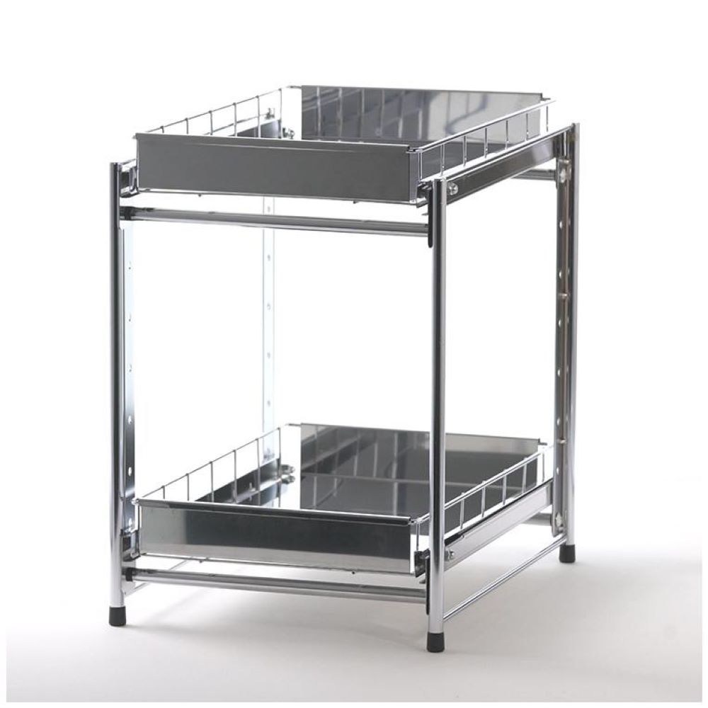 仕様 材質:本体/ステンレス 棚サイズ:幅24.5×奥行39cm ピッチ:4.5cm間隔/穴8個 お客様組立品 製品サイズ(mm) 幅300×奥行400×高さ425mm 製品重量(g) 4800 商品説明 スライドレールで出し入れしやすいス...