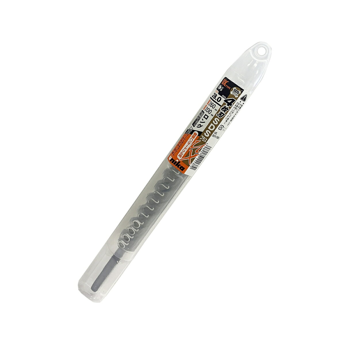 仕様 用途:コンクリート+デッキプレート、ブロック、レンガ、モルタル、石材などに穴をあける際に サイズ(約):全長260mm、刃先径28mm、有効長200mm シャンク径:10mm(SDSプラス) 穿孔対象:(最適◎)デッキプレート+コンク...