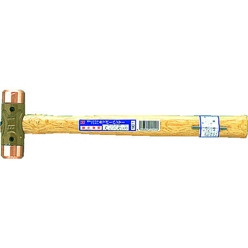 仕様 サイズ(mm):頭径/30、頭長/88、全長/330 重さ:540g 呼称:1 材質:頭部/伸銅、柄/樫 商品説明 カッパーハンマーの本体部は黒心可鍛鋳鉄で熱処理をしているので、柄穴の変形がなく柄が折れにくいです。 ヘッド交換できる銅...