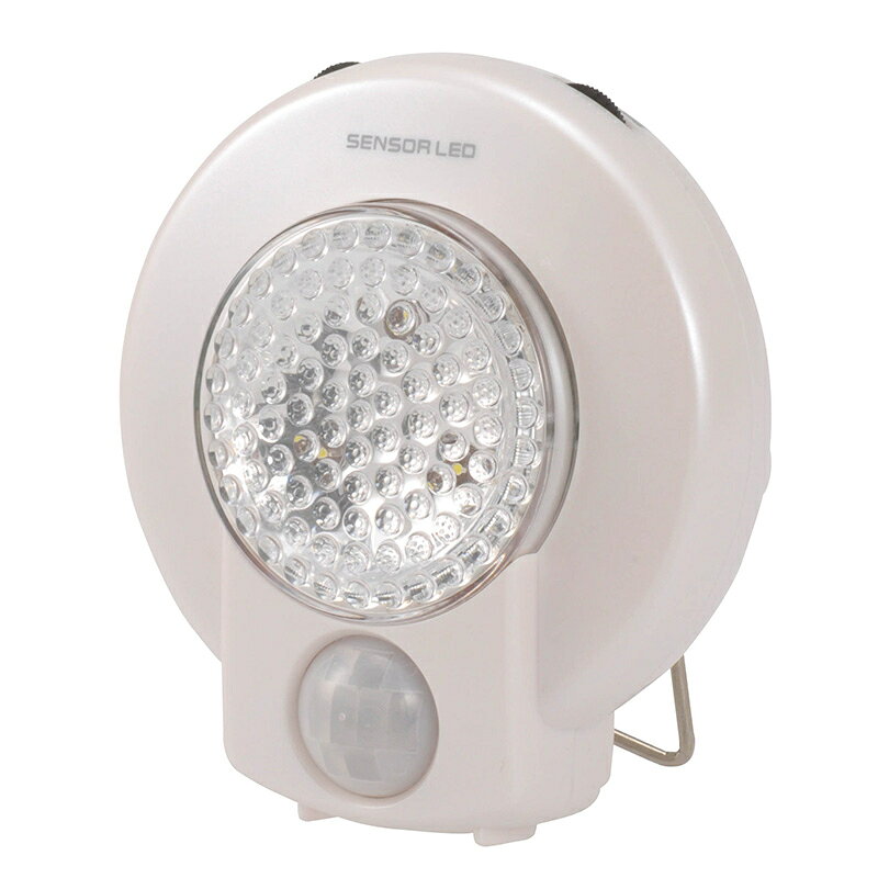 仕様 電源:単4形乾電池×3本(別売) 光源:日本製 白色LED3灯 点灯保持時間:約10秒・30秒・90秒 人感センサー感知範囲:約3m 左右90度、上下約60度 製品サイズ(mm) 幅×奥行×高さ:86×33×95 製品重量(g) 88...