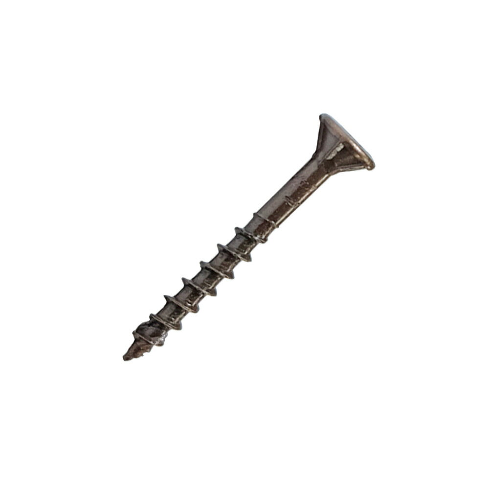 仕様 サイズ:全長37mm/頭部径8.6mm/ねじ長さ24mm/ねじ径4.2mm 入数:40本 材質:鉄 表面処理:ブロンズメッキ 適合ビット:三角2番 商品説明 集成材、無垢材、造作家具などにおすすめの三角頭の化粧ビスです。 ※品質向上の...