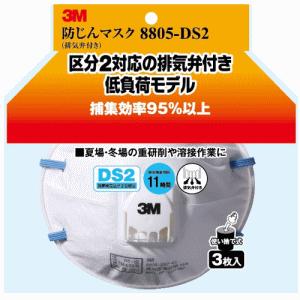 特長 区分2対応の排気弁付き低負荷モデル。 捕集効率95.0％以上。 夏場・冬場の重研削や溶接作業に。 排気弁のあるなしで、 熱のこもり方が違います。 3Mの防じんマスクは顔の形にフィットするため、呼吸時の空気の漏れが少なく実測粒子捕集効率...