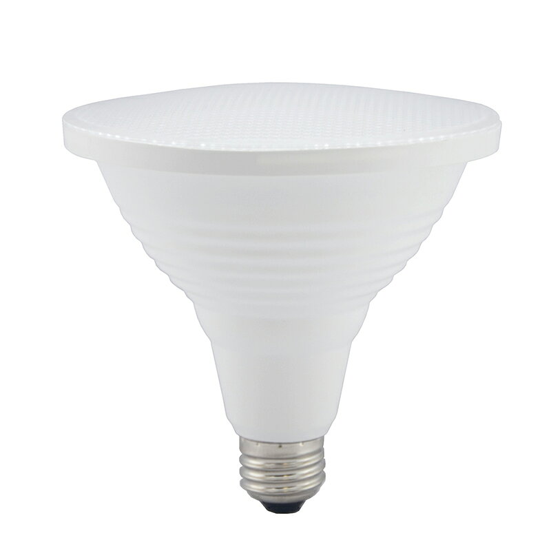 仕様 本体サイズ:(約)全長128×最大径126mm 定格消費電力:15.1W 定格電流:0.28A 全光束:1555 lm 平均演色評価数:81Ra 口金:E26 配光角:約110度 定格寿命:40000h 商品説明 屋外・屋内兼用の防雨...