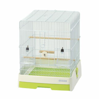 仕様 重量:3400g サイズ(mm):W380×D430×H470 カラー:グリーン 材質:スチール、PS、PP 付属品:木製パーチ 2本、手乗り扉パーチ 1個、クリアー食器M 2個 スノコ仕様:ワイヤースノコ 対象生体:小鳥(フィンチ・...