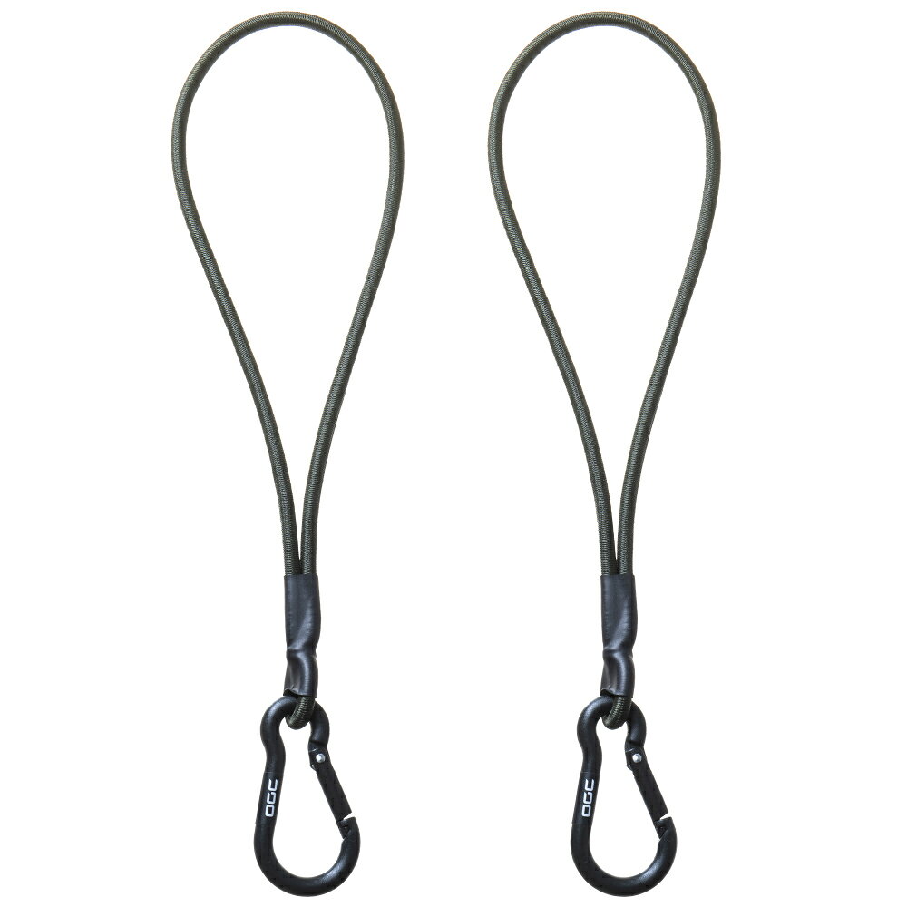 仕様 セット内容:バンジーループ(カラビナ)×2 サイズ(約):全長/30cm、コード径/φ5 許容伸び率:150％ 商品説明 荷物の結束や軽量物の吊り下げに。 樹脂製カラビナでクルマに傷が付きにくい。 テント・タープの収納袋をなくさないよ...