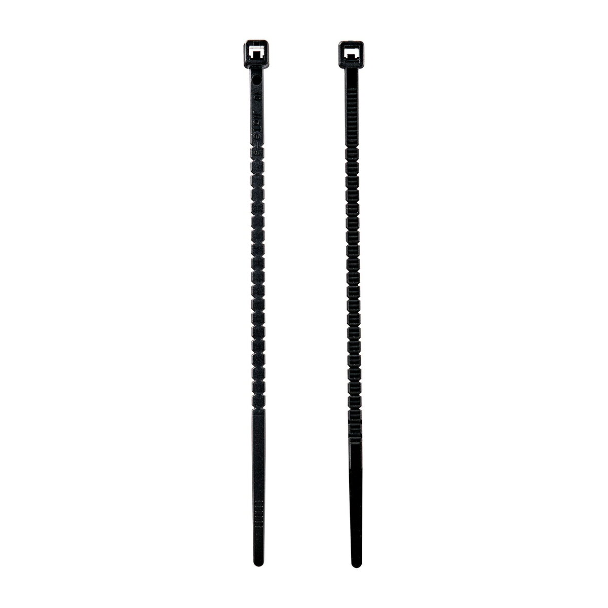 仕様 全長:102mm 幅:2.8mm 最大結束内径:20mm 引張強度:8kgf 使用温度範囲:-30℃~+85℃ 材質:66ナイロン 50本入 カラー:ブラック 商品説明 ハサミやニッパーなどの工具要らずで時短。 切り口の断面が丸いので...
