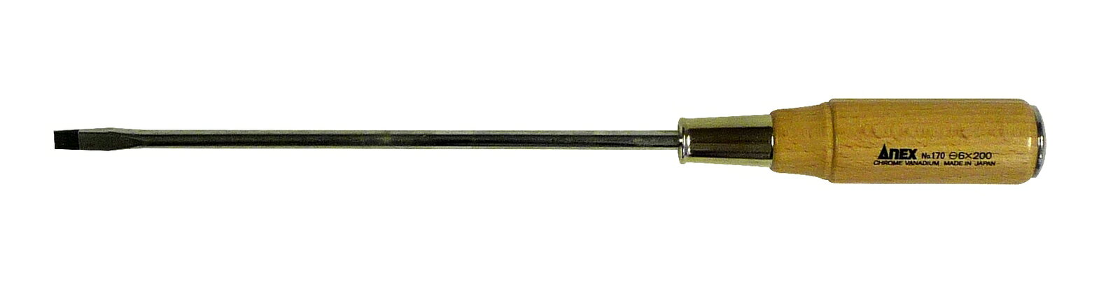 仕様サイズ：-6×200mm全長：320mmグリップ径：28mmマグネット付座金付 製品サイズ(mm)縦×横×高さ：320×28×28 製品重量(g)128 生産国日本 強力級、曲がらない全鋼全体焼入れ。 ハンマ−で叩ける座金付。 高精度、...