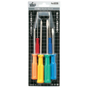 仕様曲がらない全鋼全体焼入れ。これで家庭のネジ締めはOK。セット内容:-2.5、-5、-6、+0、+1、+2 内容量6本 生産国日本 ※品質向上のため予告なく仕様を変更する場合がございます。 ※パッケージのリニューアル等につき、商品画像が異...