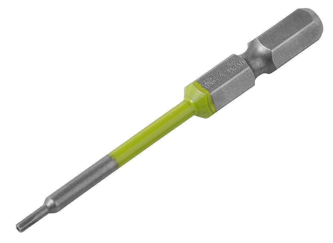 仕様サイズ：刃先T6×全長65mm六角軸：6．35mm対応機種：充電・電動・エア−ドライバ−用インパクト対応注意：必要以上の力をかけての使用は破損の原因になりますので充分ご注意ください。割れ・欠けの異常が認められた場合は使用しないでください...