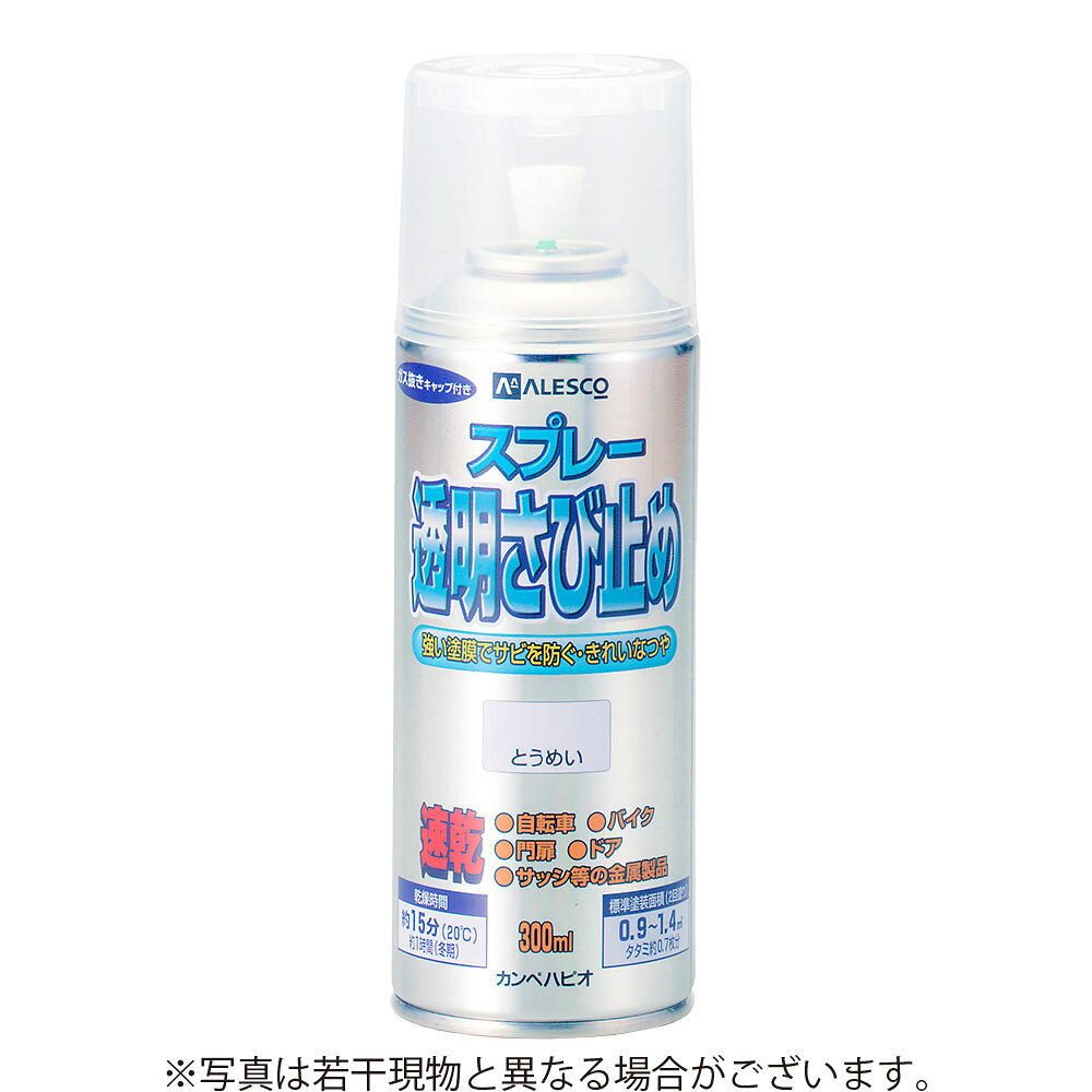 ブランド名 カンペハピオ 商品名 透明さび止めスプレー ［300ml］ 特長 乾きがはやい！透明さび止めスプレー 金属表面の変色やさびを防ぐ速乾タイプ。 用途 メッキ、銅、真ちゅう、鉄、アルミ、バイク、自転車、銀、などの各種金属製品。 乾燥...