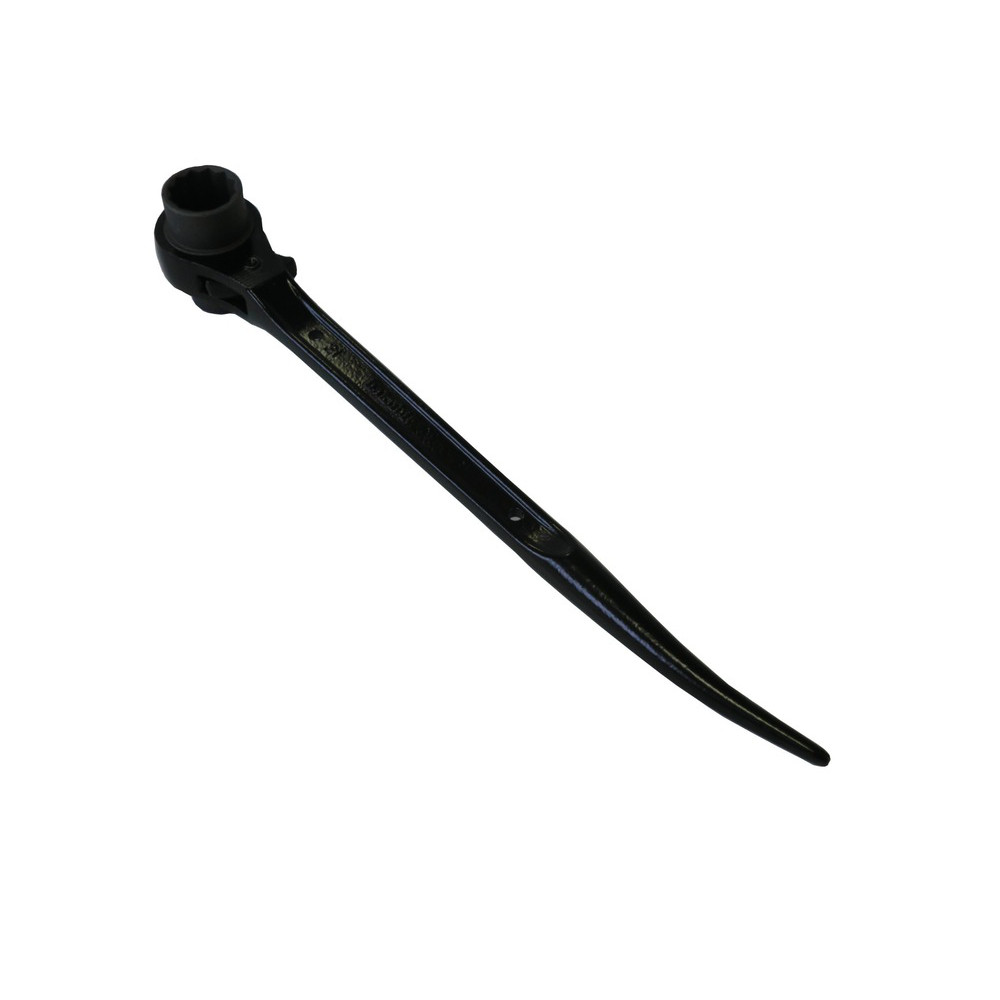 仕様 表面処理:カチオン電着塗装 レンチサイズ:17×21mm 全長:310mm 落下防止にセ-フティコ-ド用穴 2ヶ所付 先端シノ曲りタイプ カラ-:ブラック 製品サイズ(mm):縦310×横42×高さ50 製品重量(g):420 商品説...