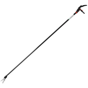 特長 軽さという革新。カーボン樹脂パイプ・カーボン繊維入樹脂グリップ・チタン合金製ロッド棒。 究極の軽さを実現、カーボン製高枝鋏。 農作業を少しでも楽にしたい。 ハードクローム仕上げで、ヤニがつきにくく、サビを防ぎます。また、磨耗に強く耐久...