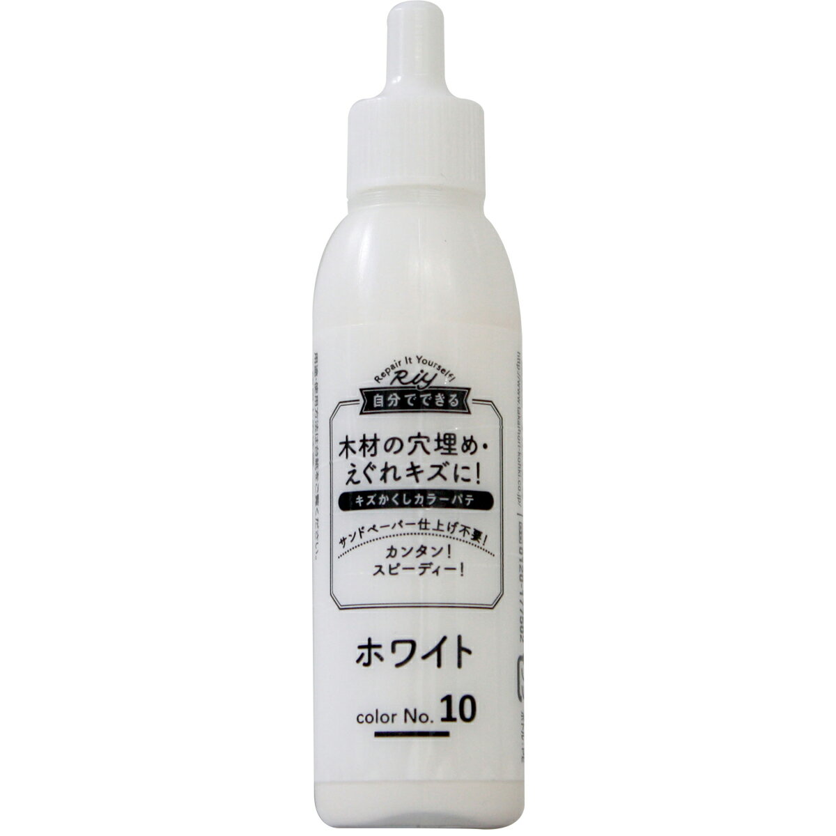 成分水系アクリル樹脂、炭酸カルシウム、顔料、水 内容量30g 使用方法1.キズ周囲のほこり、汚れ、水分等を拭き取ります。 2.補修する場所に合わせた色を選びます。本剤は硬化前は色が薄く、硬化後に色が濃くなります。 3.キズ部分に本剤を注入し...