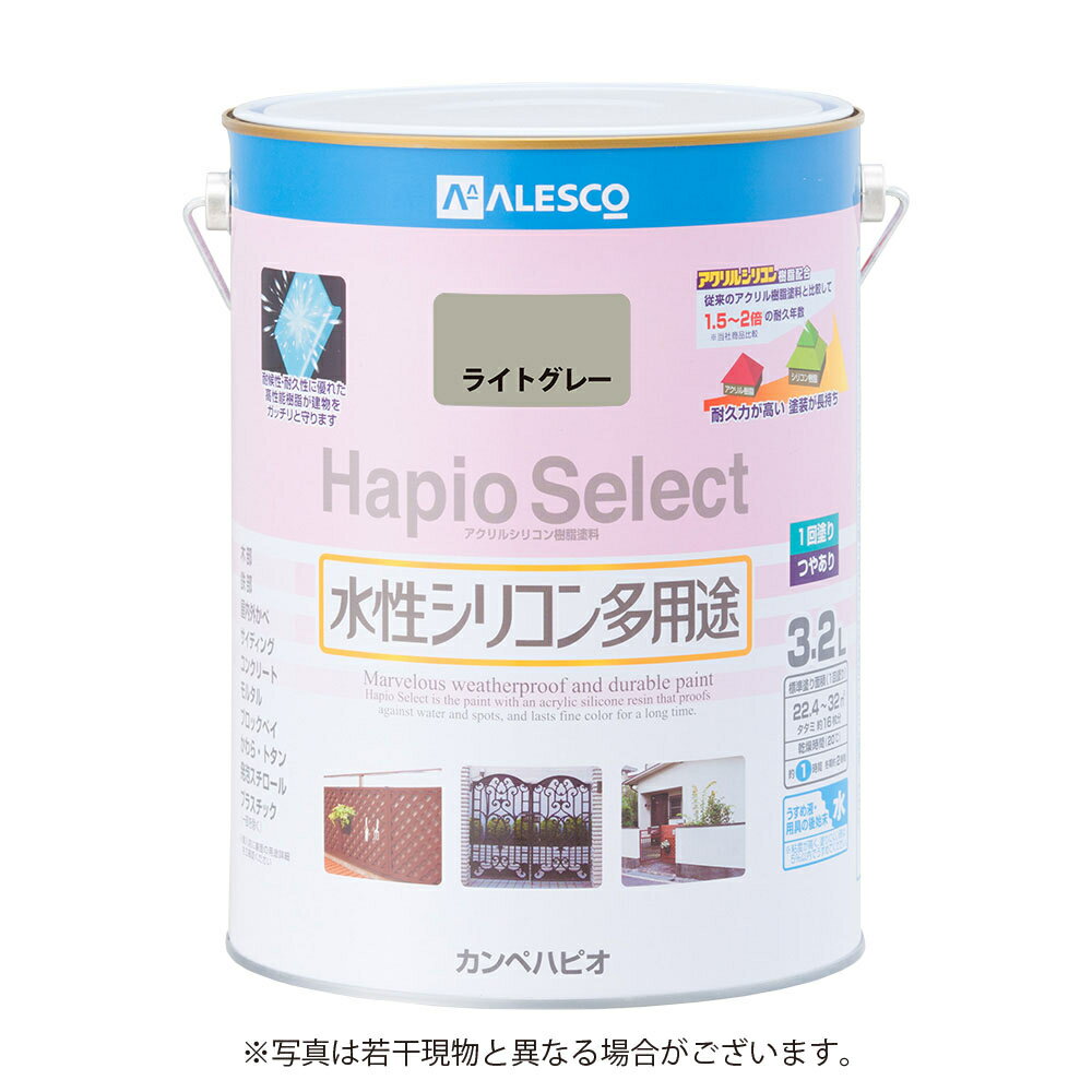 仕様 用途:水制シリコン多用途 色:ライトグレー 容量:3.2L 性質:水性 仕上がり:つやあり 乾燥時間 :約1時間(気温20℃)。冬期は約2時間です。 塗り重ねるときは4時間以上(20℃) 冬期は6時間以上。 塗り面積(1回塗り標準面積...