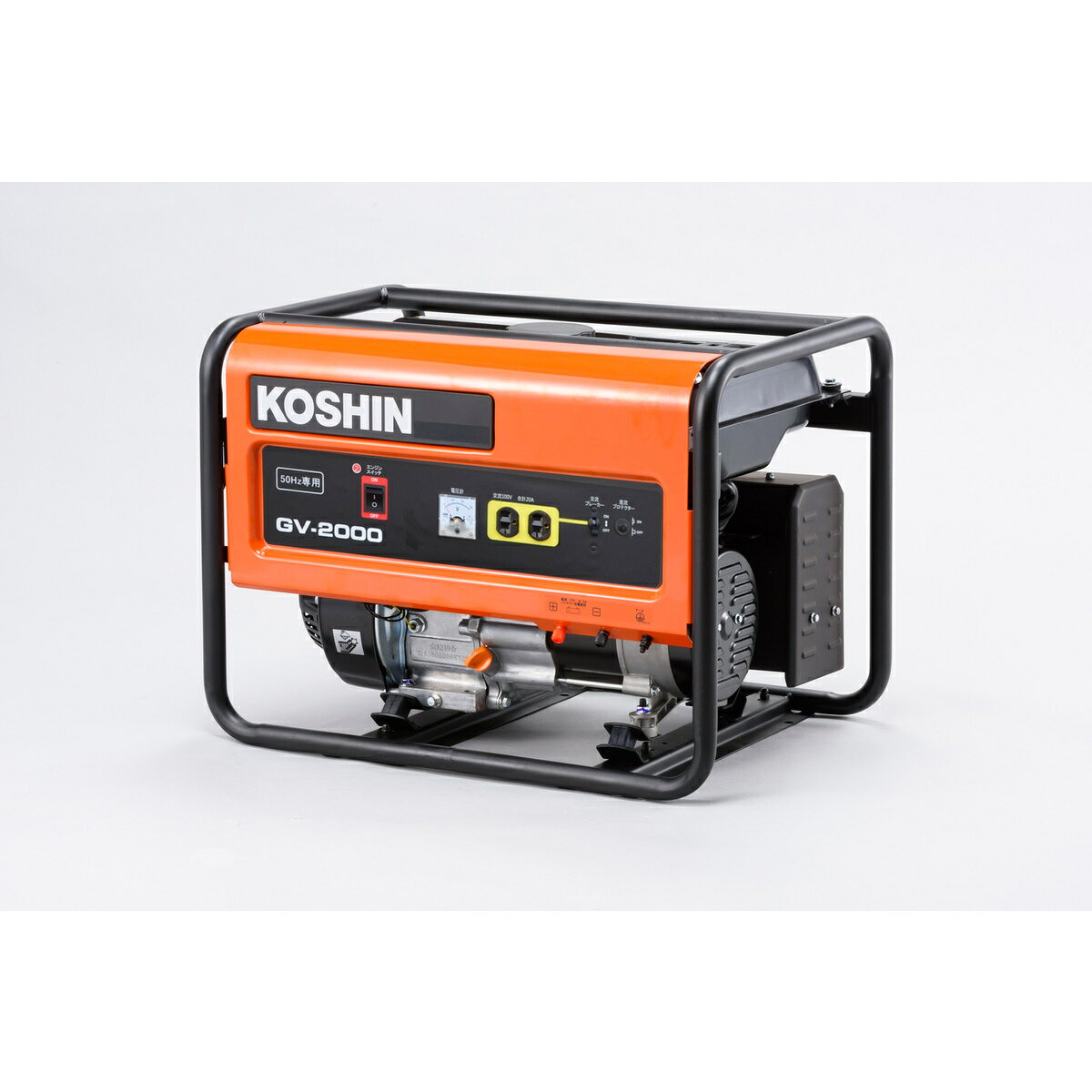 仕様定格周波数:50Hz交流定格出力:2.0KVA直流定格出力:12V/8.3A燃料タンク:12.6L排気量:212cc連続運転時間:8.4h~17.7hオイル:量0.5LACコンセント:20A×2個 製品サイズ(mm)縦×横×高さ:615...