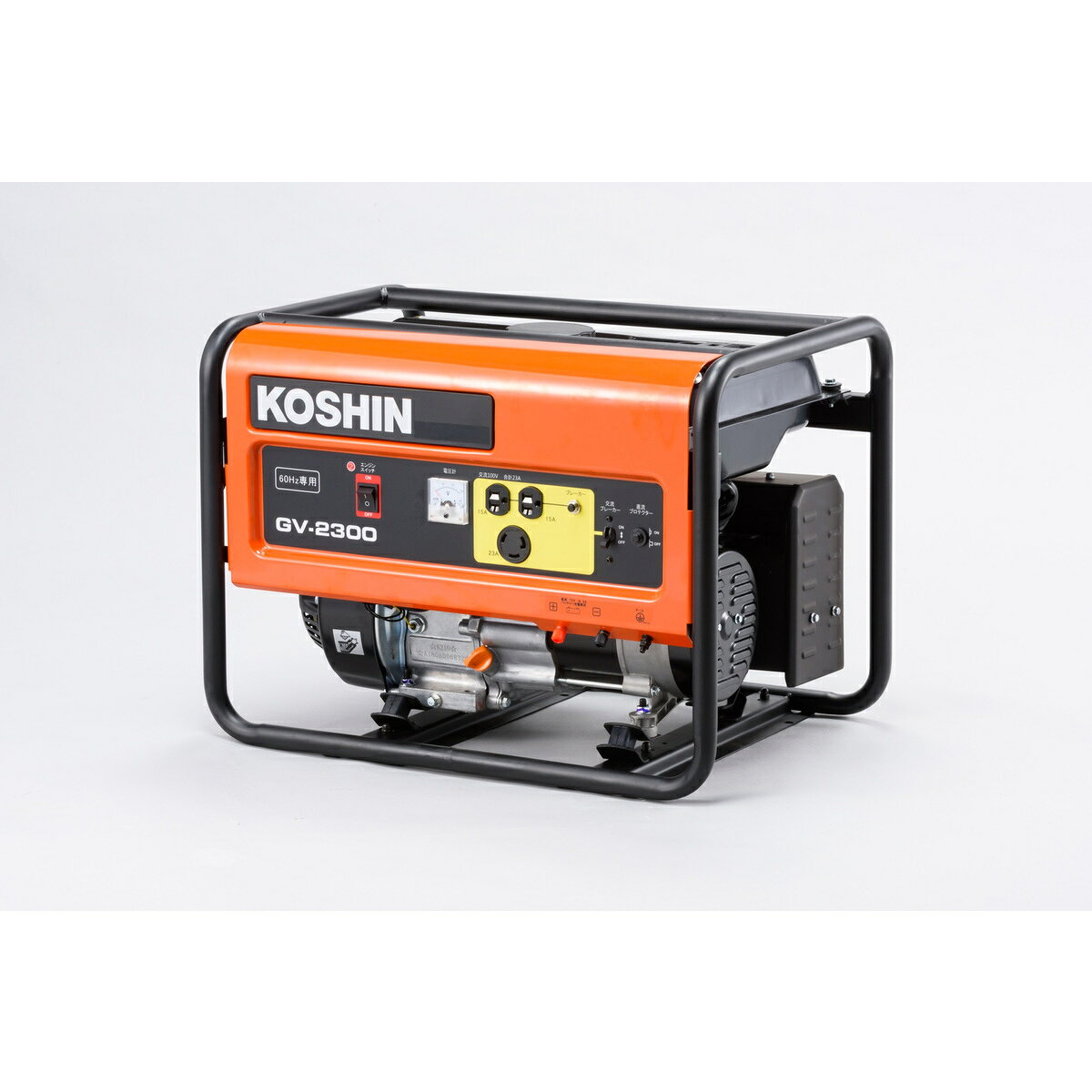 仕様定格周波数:60Hz交流定格出力:2.3KVA直流定格出力:12V/8.3A燃料タンク:12.6L排気量:212cc連続運転時間:7h~13.2hオイル量:0.5LACコンセント:20A×2個・30A×1個 製品サイズ(mm)縦×横×高...