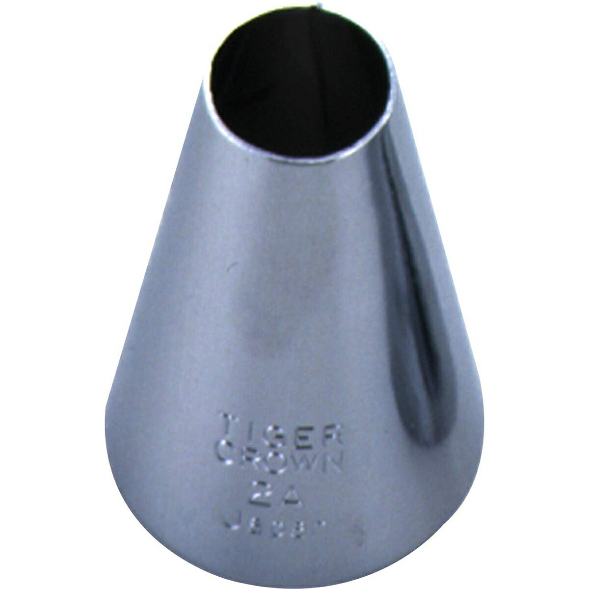 仕様 材質:本体/真鍮、表面/クロームメッキ仕上 用途:生地や、クリームを絞り出す際に 形:丸形 製品サイズ(mm) 縦×横×高さ:40×26×26 製品重量(g) 10 商品説明 丸い穴が太い物は、エクレアの生地などを絞り出す際に向いてい...