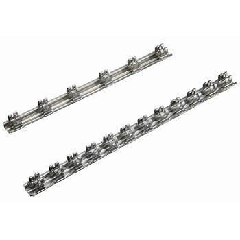仕様 差込角:12.7mm 全長:310mm ソケットホールド数:10個 質量:67g 商品説明 手動用ソケット類がスッキリ整理できます。 サビに強いオールステンレス製。 折り曲げ加工で弾力性があり、抜けにくい。 ねじ穴付きで、壁掛け、デス...