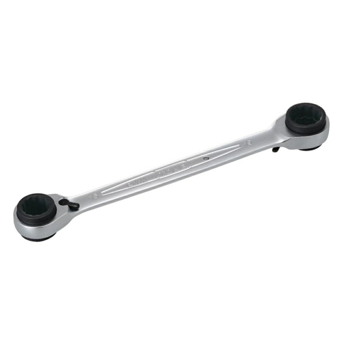 仕様 対応サイズ:16・17・18・19mm 全長:230mm 高さ(最大):21.9mm 質量:230g 商品説明 1本で4つのサイズに対応可能。サイズ交換の手間が少なく、作業効率がアップします。 本体は薄くストレート形状になっており、奥...