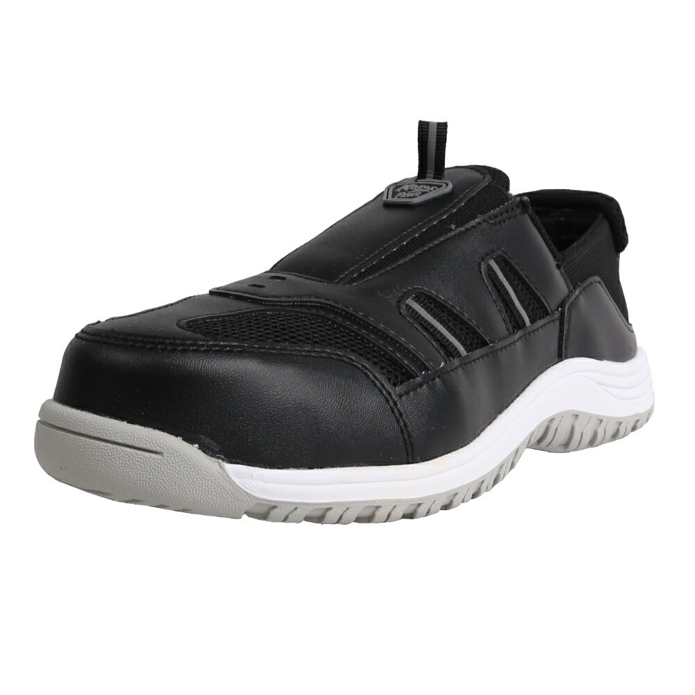 仕様 甲材:合成皮革、合成繊維 底材:ラバー 先芯:樹脂先芯 重量:約320g/片足基準26cm ワイズ:3E サイズ:27.0cm 商品説明 サンダル感覚でカカトを踏んでもピッタリ履ける独自設計。 軽量素材の樹脂製先芯、軽作業向けの作業靴...