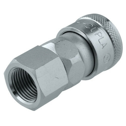 仕様 用途:工場内の空気配管や空気工具のホース接続作業の際に 最高使用圧力:1.5MPa(15kgf/cm2) 耐圧力:2.0MPa(20kgf/cm2) 使用温度範囲:-20~+80度 オネジ取り付け用サイズ:R3/8"(30型) 管用ネ...