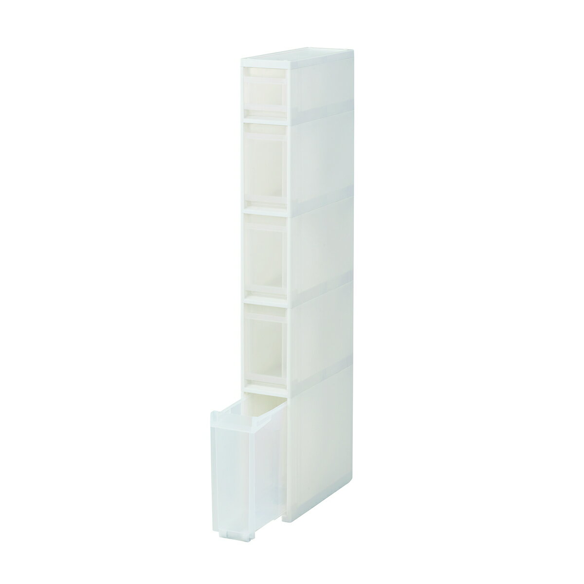 仕様 最大外寸(約):幅17×奥行45×高さ140cm 商品重量(約):7.44kg 引出し:3サイズ(S/M/L) ストッカー内寸(約):引出しSサイズ 幅11~13×奥行40×高さ12.5cm、引出しMサイズ 幅11~13×奥行40×高...