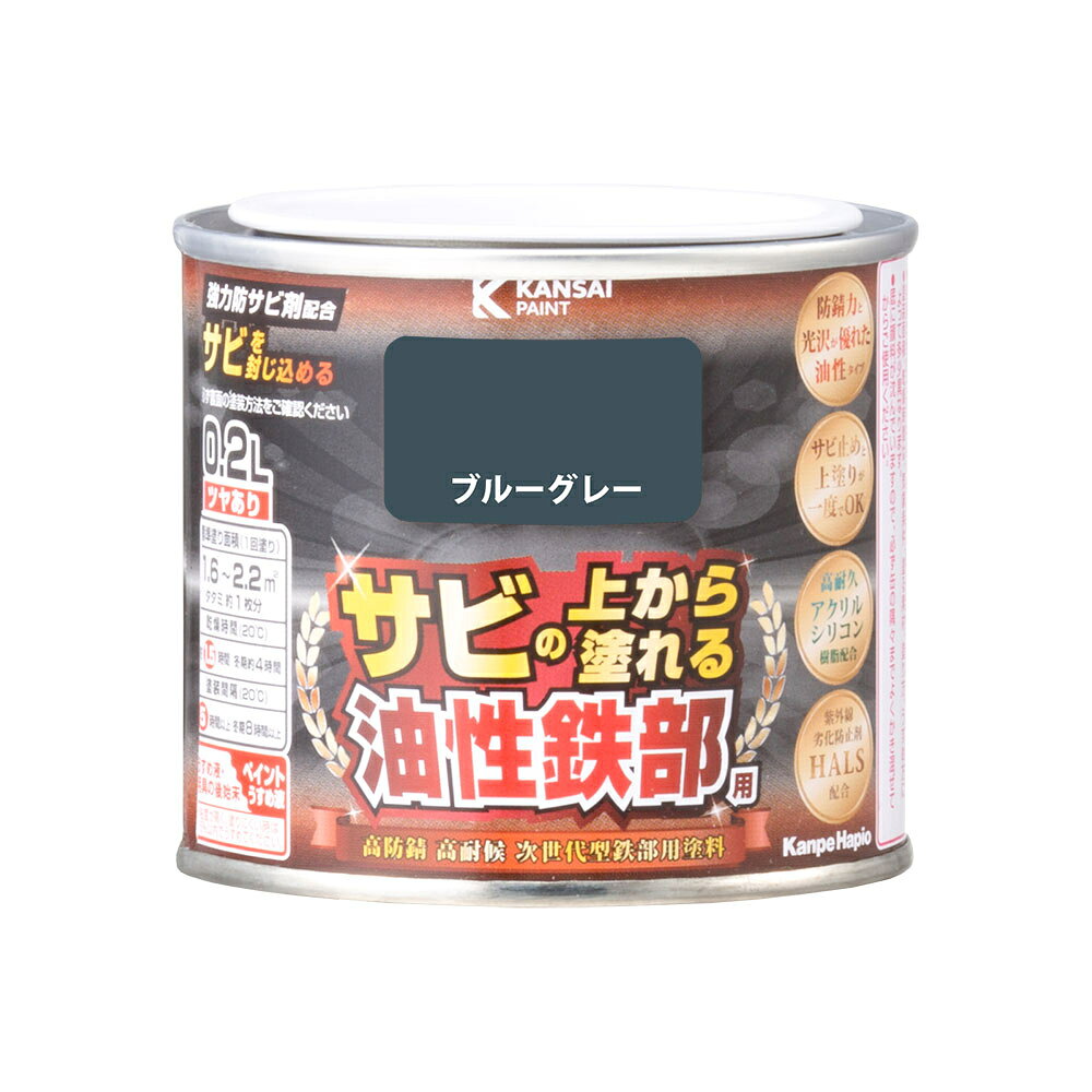 仕様 色:ブルーグレー 容量:0.2L 用途:門扉,フェンス,物置などの鉄製品 / トタン,サッシ,カーポートなどのアルミ・ステンレス製建材 / 板べい,ドア,ガーデニング用品などの屋内外の木製品 / 屋内外のかべ,ブロック堀などのコンクリ...