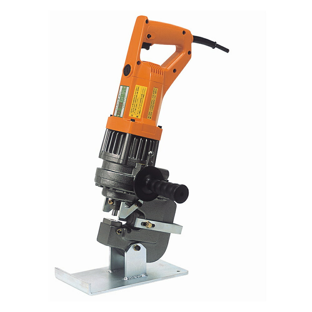 仕様 電源・電流:単相100V 11A 質量:16.1kg(コード含む) 最大穴径:φ20/長穴14×21 最大板厚:SS400相当品 6mm/SUS304相当品 5mm 付属品:工具セット、サイドハンドル、樹脂ケース、ポンチ/ダイス(丸穴...