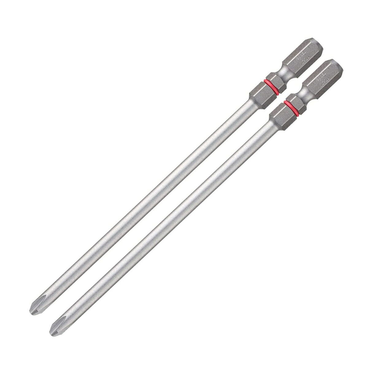 仕様 用途:ビスの締め、緩め作業に 入数:2本 六角軸径:6.35mm 最高硬度(約):HRC62 刃先:+2 全長:120mm 片頭 商品説明 階段の踏み板のクサビ固定や、カーテンレールの取り付け等に向いてます。 狭い場所、打ちづらい場所...