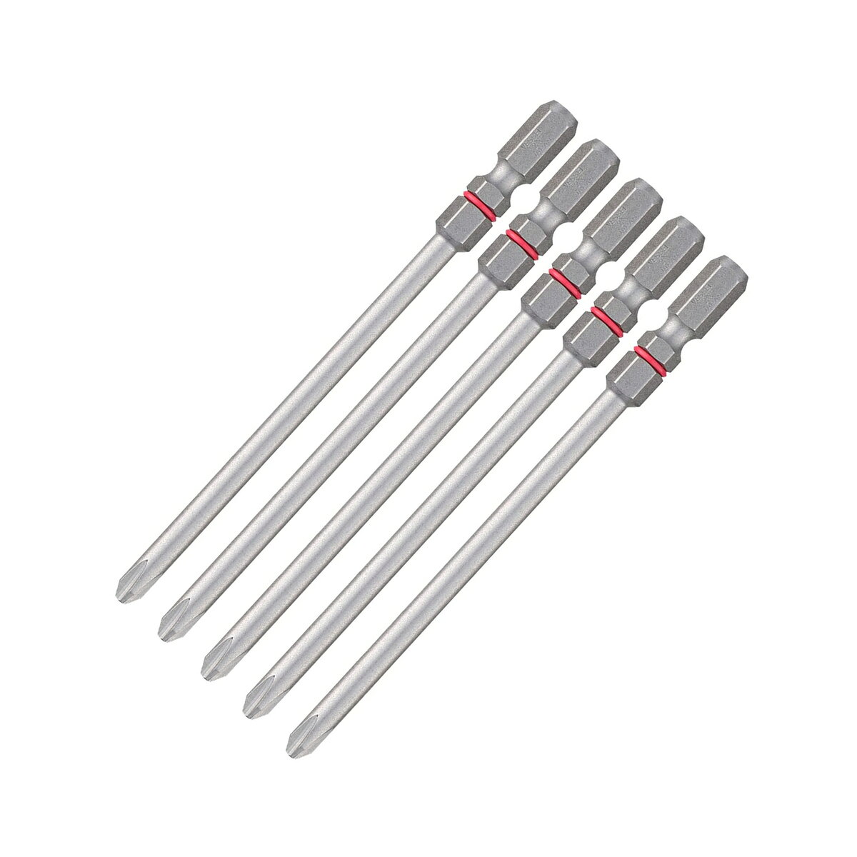 仕様 用途:ビスの締め、緩め作業に 入数:5本 六角軸径:6.35mm 最高硬度:HRC62 刃先:+2 全長:100mm 片頭 商品説明 階段の踏み板のクサビ固定や、カーテンレールの取り付け等に向いてます。 狭い場所、打ちづらい場所への打...