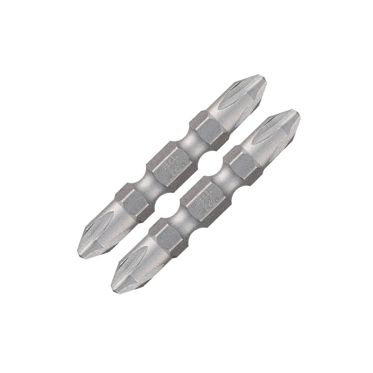 仕様 用途:ビスの締め、緩め作業に 入数:2本 六角軸径:6.35mm 最高硬度:HRC62 刃先:+2 全長:45mm 両頭 商品説明 リブ付き刃先で折れや曲がりに強く、高寿命です。 高硬度ネジで、ワークが硬い場合や、固め打ちに向いてます...