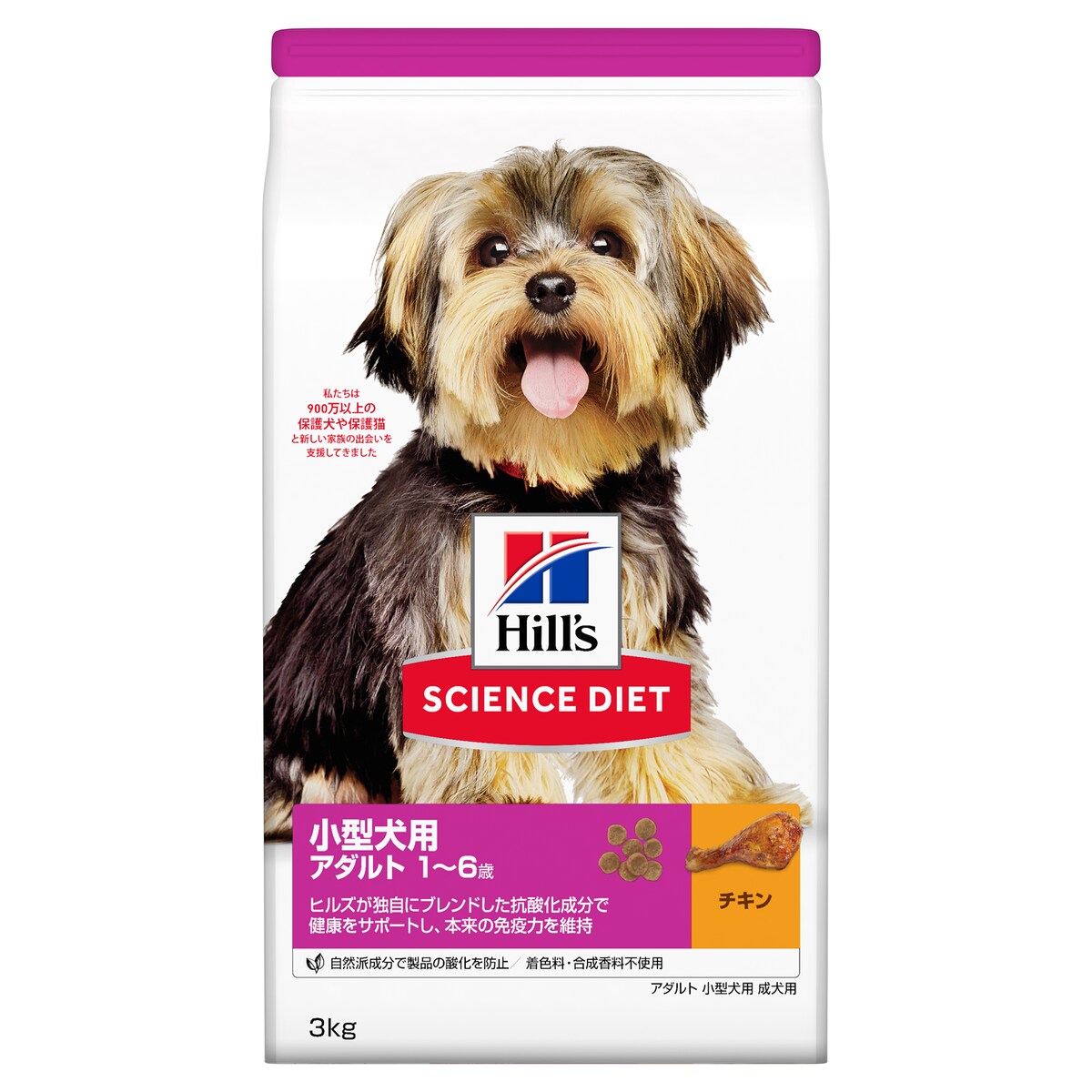 仕様 対象:小型犬(1~6歳) 内容量:3kg 賞味期限:製造日より600日 給与方法:パッケージ記載の表を目安に、1日1回~数回に分けて与えてください。 原材料名:トリ肉(チキン、ターキー)、トウモロコシ、小麦、米、動物性油脂、トリ肉エキ...