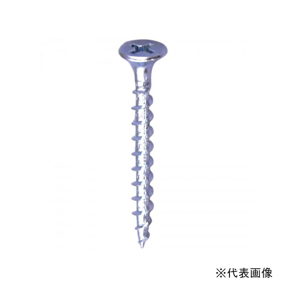 仕様 内容量:約1800本 サイズ:d(呼び径)3.8×L1(長さ)32×L2(ねじ部)26×D(頭径)8.2mm 下地:木材 材質:SWRCH22A 表面処理:ユニクロメッキ ビット:ビットNo.2 頭形状:ラッパ頭 商品説明 電動工具を...