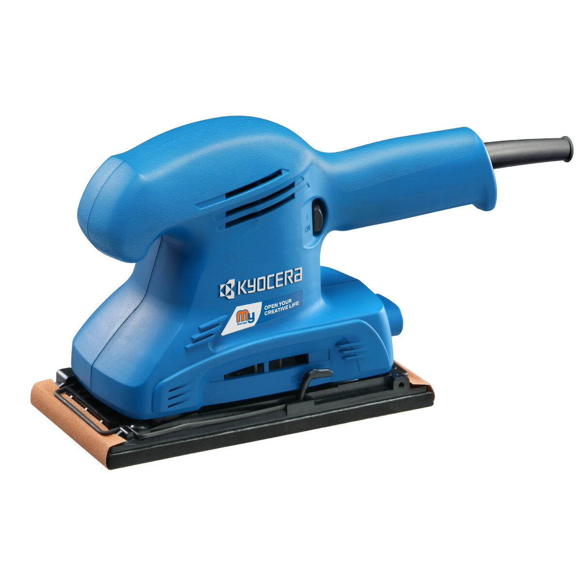 RYOBI[リョービ]　DIY用ツール　サンダ　MS-30 ●木材、金属、塗装面の研削、研摩に ●乾式 ●握りやすく操作性のよい本体とハンドル形状 ●別販売品の集じんノズル、集じんホースで集じん機に接続できます。 （別販売品の穴あけパンチで...