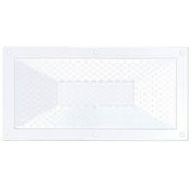 仕様 材質:ステンレスSUS304(板厚0.5ミリ) 仕上げ:ホワイト・アクリル塗装 色:ホワイト 有効換気面積:57.9平方cm ステンレス＋A皿タッピングビス:3.5×30mm 製品サイズ(mm) 幅×奥行×高さ:313×163×5 製...