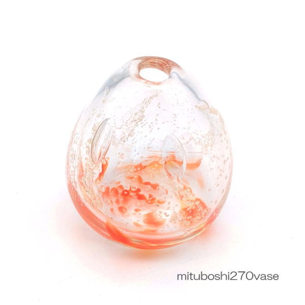 ■商品情報 サイズ H6cm×W6cm 材質 琉球ガラス 制作工房 沖縄・琉球ガラス工房『三ツ星』 ご注意 ※ギフトボックスはございません琉球ガラス一輪挿し・花瓶・ flowervase　mituboshi270vase　三ツ星工房沖縄県う...