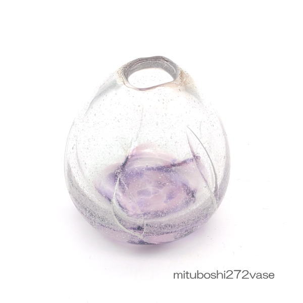 ■商品情報 サイズ H6cm×W6.5cm 材質 琉球ガラス 制作工房 沖縄・琉球ガラス工房『三ツ星』 ご注意 ※ギフトボックスはございません琉球ガラス一輪挿し・花瓶・ flowervase　mituboshi272vase　三ツ星工房沖縄...