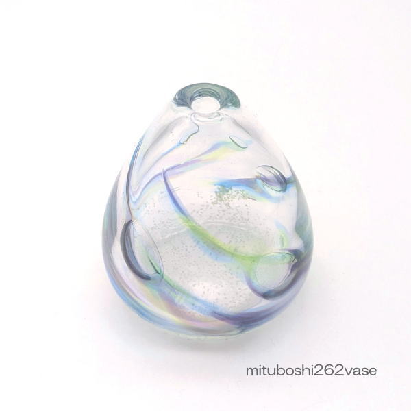 ■商品情報 サイズ H7cm×W6.5cm 材質 琉球ガラス 制作工房 沖縄・琉球ガラス工房『三ツ星』 ご注意 ※ギフトボックスはございません琉球ガラス一輪挿し・花瓶・ flowervase　mituboshi262vase　三ツ星工房沖縄...