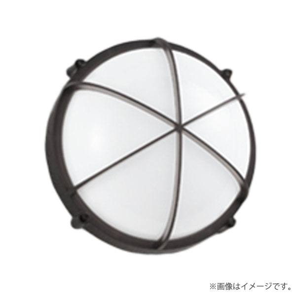 昼白色防雨・防湿型LED電球フラット形8.7W（GX53-1a）ポリカーボネート（黒色）ポリカーボネート（乳白）巾φ282 出155 1.1kgランプ寿命40,000時間壁面・天井面・傾斜面取付兼用調光器不可温泉地使用不可10VA(100V...