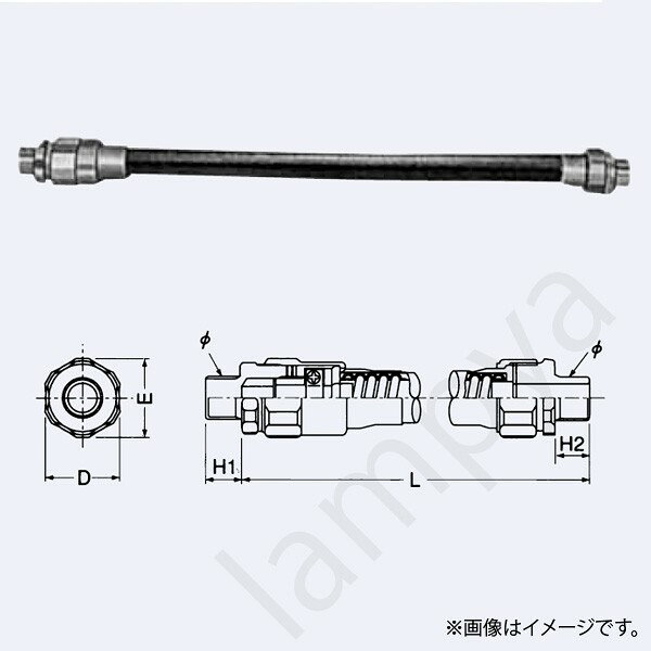 形式：M型寸法L（mm）：500適合電線管（φ）：22（PF3/4）適合ケーブル範囲（mm）：15 〜16質量（kg）：0.85材質　固定金具（A）、接続リング：黄銅固定金具（B）、締付金具：黄銅チューブ：電気亜鉛めっき鋼板、ビニール※本商...