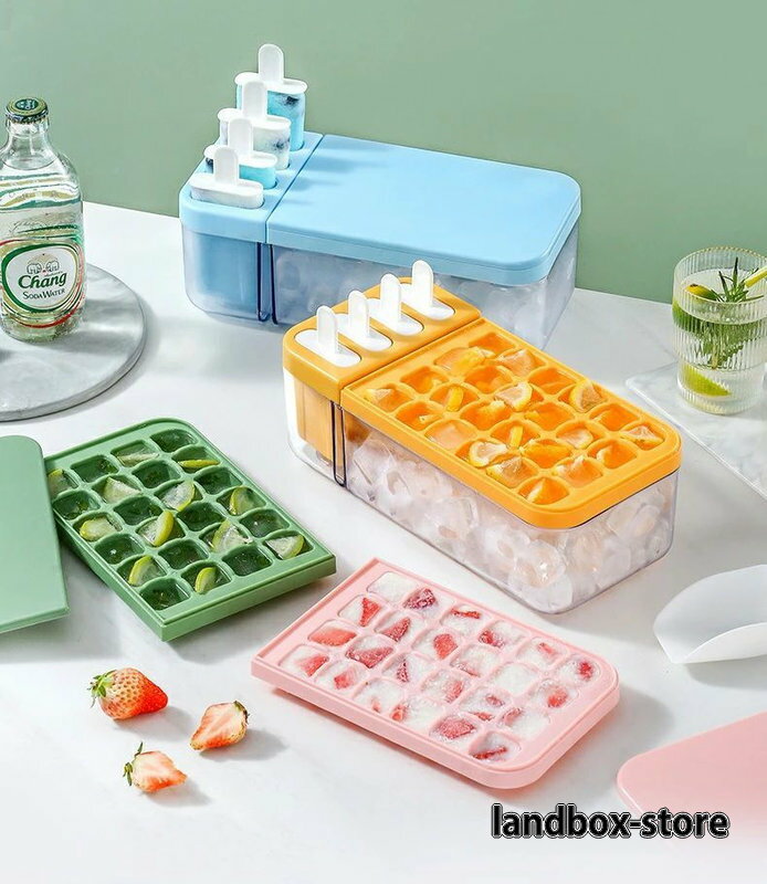 【食品グレードの素材】球状のアイスグリッド型は食品グレードのPP+ABS素材でできており、透明で信頼性があります。四角い製氷機は、液体を凍らせるのに安全で効果的です。 【氷とアイスキャンディー】この製氷機キューブ冷凍庫を使用して、氷とアイス...