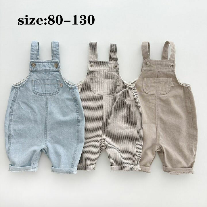 【商品コード】：y498893 【素材】：デニム 【カラー】：3色 【サイズ】：（約） *参考体重：5-10kg(80) 10-13kg(90) 13-16kg(100) 16-19kg(110) 19-24kg(120) 24-28kg(...