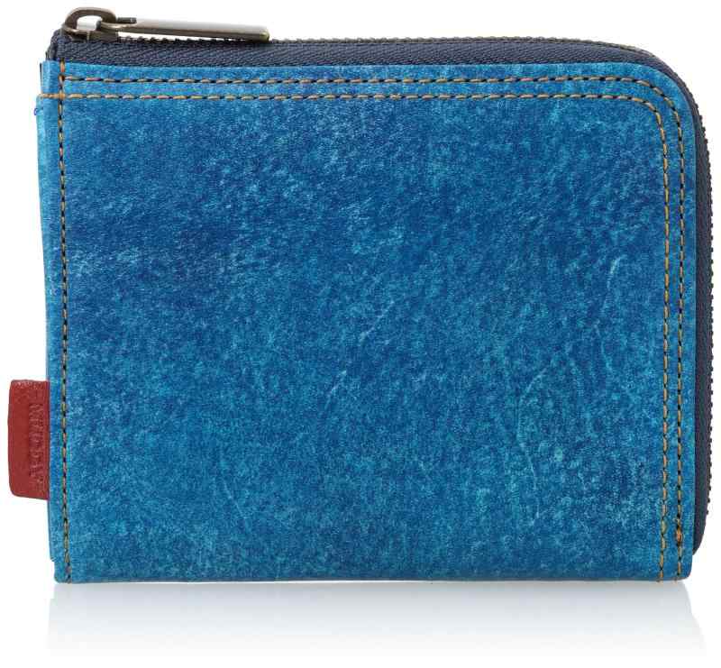[ マディジャックスープ ] Muddy Jack Soup < denim デニム > 2つ折り 財布 デニム調 レザー 国産牛革 メンズ レディース コンパクト 軽量 小さめ 薄型 仕切りポケット シンプル 牛革 L字ファス...