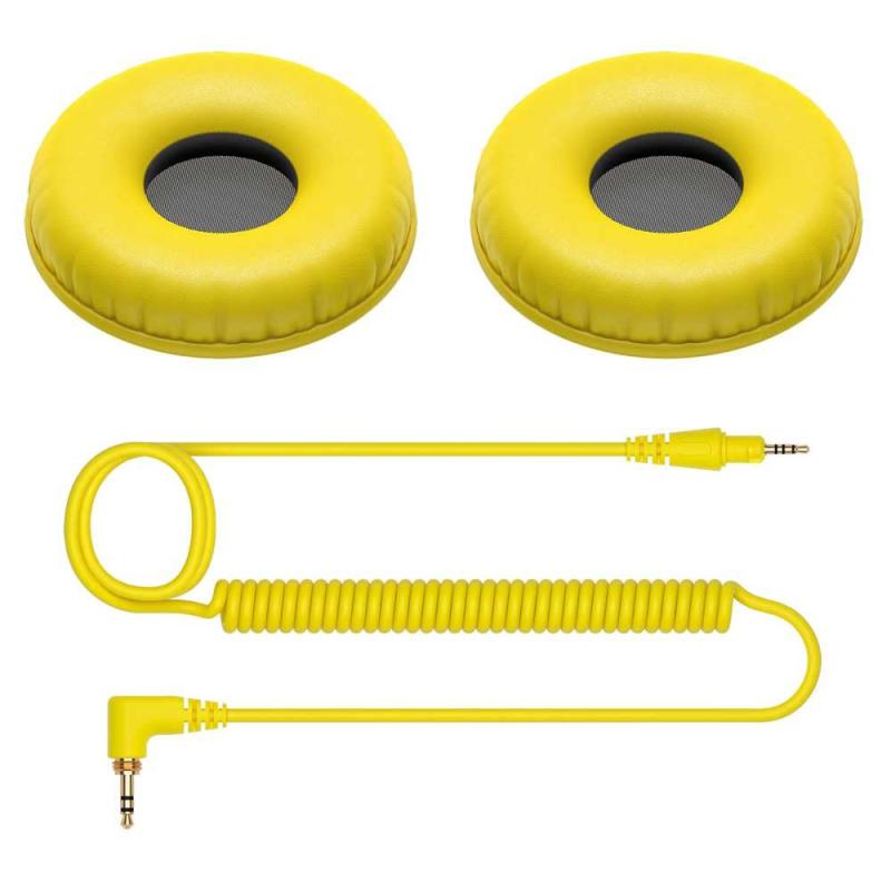 Pioneer DJ HDJ-CUE1用カールコード・イヤーパッド HC-CP08-Y イエローHDJ-CUE1シリーズ交換用カールコード ・イヤーパッド イエロー1.2 m カールコード (伸長時約 1.8 m)L字プラグイヤーパッド2個...