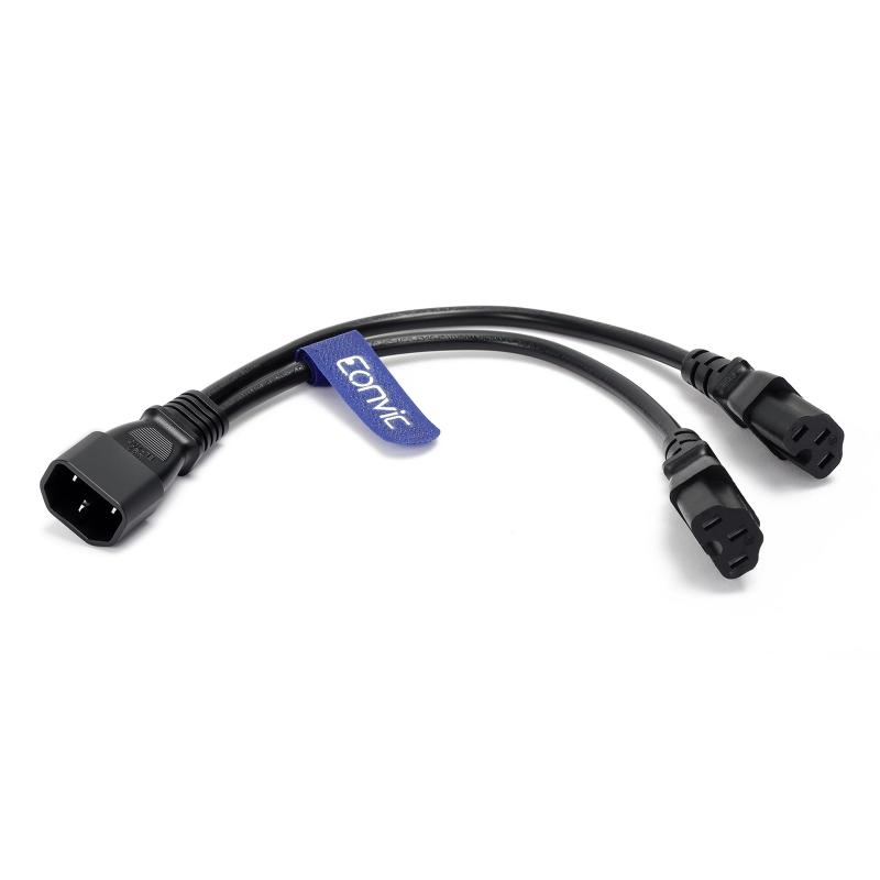 Eonvic 電源コード C14オス-C13メス アメリカ標準レセプタクル 1イン2出力電源ケーブル 10A 2500W 30cm名称:IEC 320 C14~C13 + アメリカ標準ソケット(1~2)長さ:0.3m導体:0.75角純銅電流...