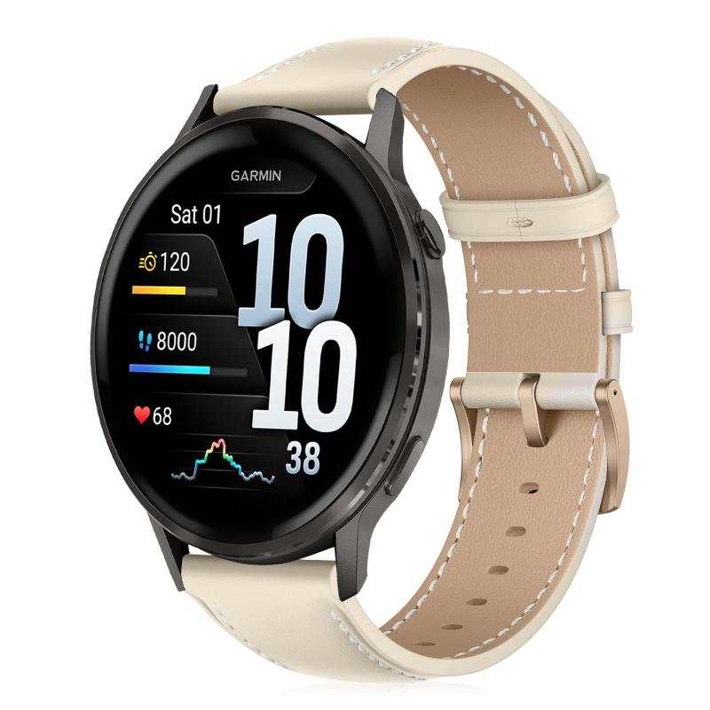 [VanHooc] 時計バンド for Garmin Venu 4/3 45mm/Forerunner 570 47mm/Forerunner 265/255/255 Music 柔らかい おしゃれ PUレザー 交換ベルト Quick Re...